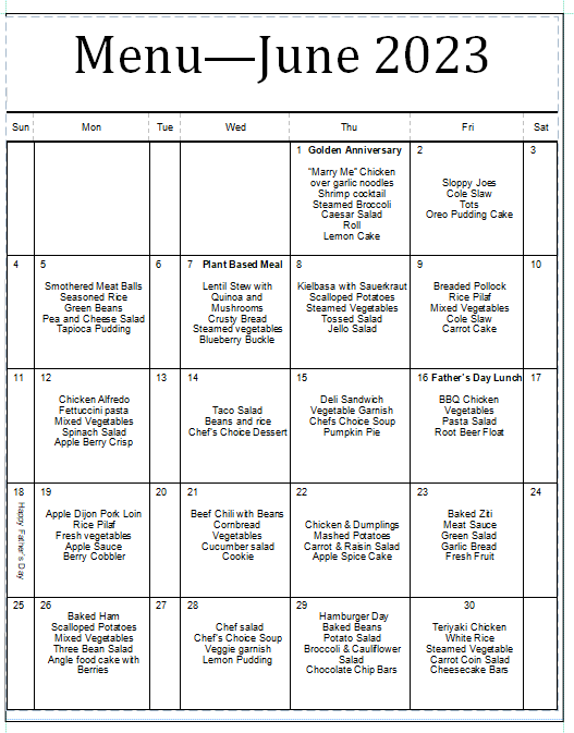 Nutrition – Canby Adult Center